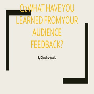Presentation for audience feedback | PPT