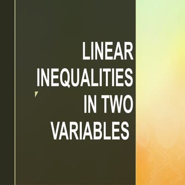 Q2WK1LINEAR INEQUALITIES IN TWO VARIABLES.pptx | Science