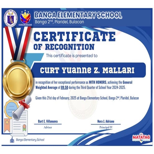 Certificate of Recognition Sample for Recognition day | PDF