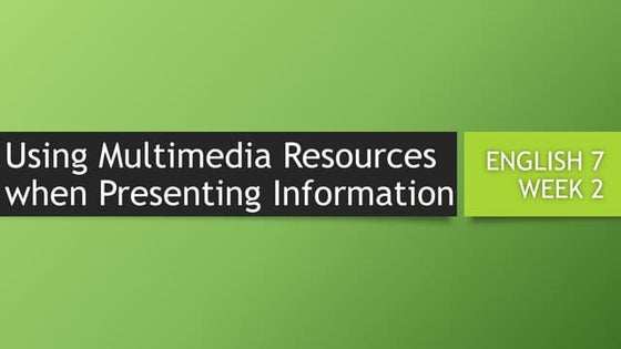 CREATIVE TECHNOLOGY GRADE 8, LP 1ST QUARTER WEEK 1, ELEMENTS OF ...