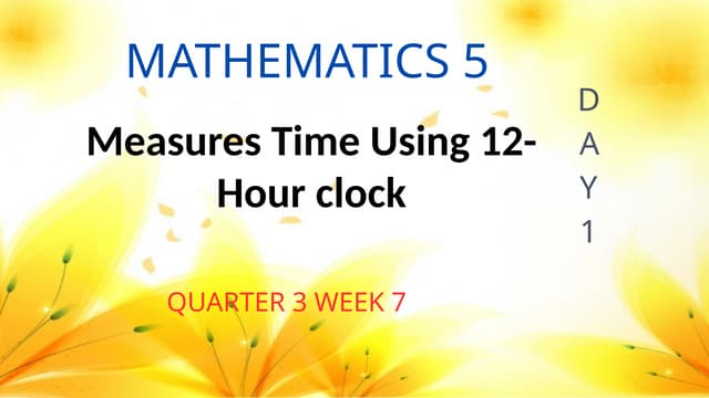 Grade 5 Mathematics Leson in Timezone.pptx