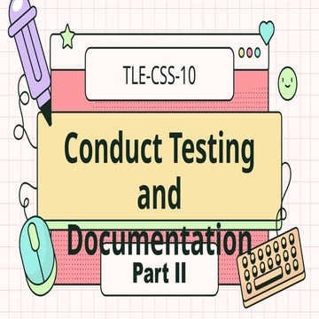 Conducting test on the installed computer system | PPTX