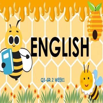 ENGLISH DEPED WEEK 8 QUARTER THREE ENGLISH | PPTX