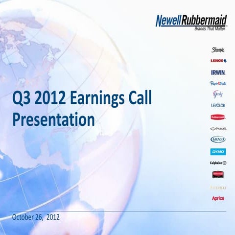 Q3 2012 Earnings Presentation | PDF
