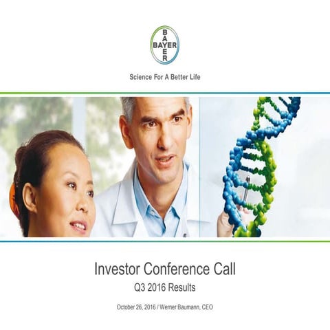 Q3 2016 Investor Conference Call Presentation | PDF
