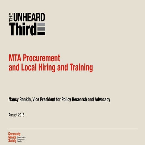 MTA Procurement and Local Hiring and Training | PDF