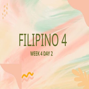 Q3 FILIPINO 4 WEEK 4 DAY 2 power point presentation | PPTX