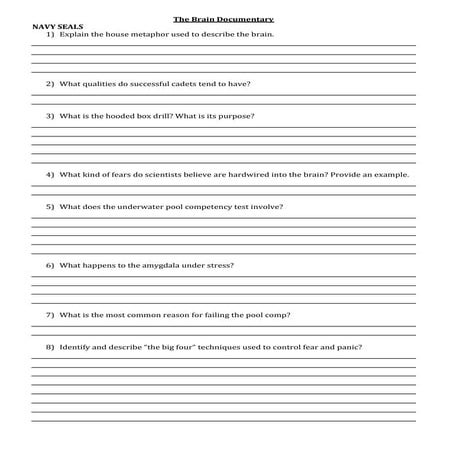 Q3L07 - The Brain (documentary questions) | DOCX