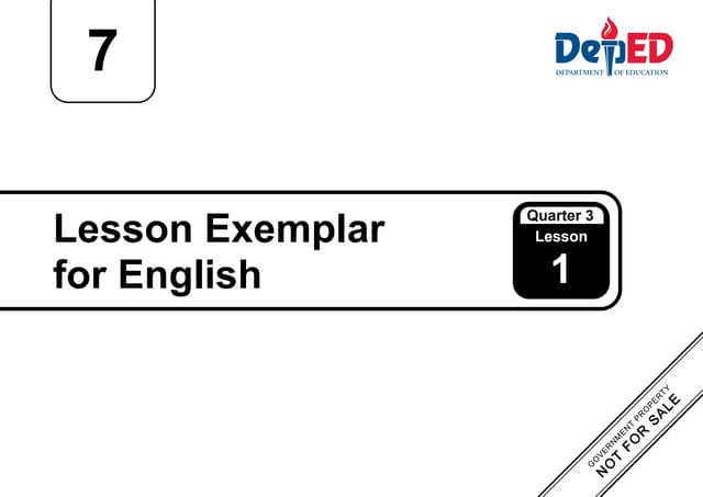 Q2_LE_English 7_Lesson 5_Week 5.pdf lesson exemplar | PDF