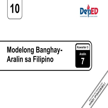 Modelong Banghay-Aralin sa Filipino para Baitang 10: Pagsusuri at ...