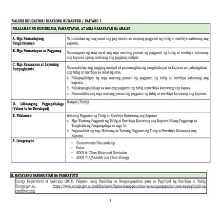 quarter 3 values ed lesson exemplar week6-7 | DOCX