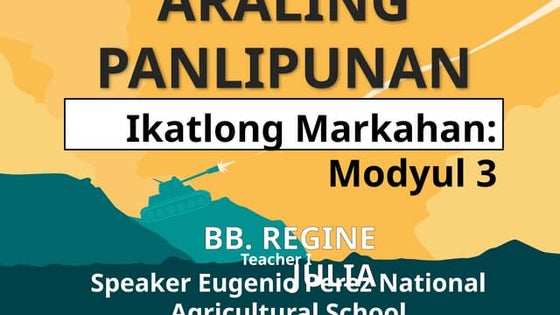 Grade 10 AP (Quarter 4: Aralin 1) | PPT