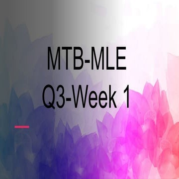 Q3_mtb-mle-week1.pptx tauhan tagpuan pangyayaro | PPTX