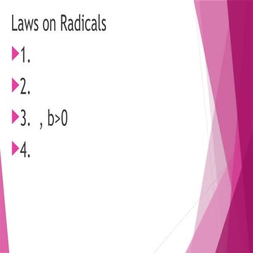 Law of radicals with simplifying radical expression | PPTX