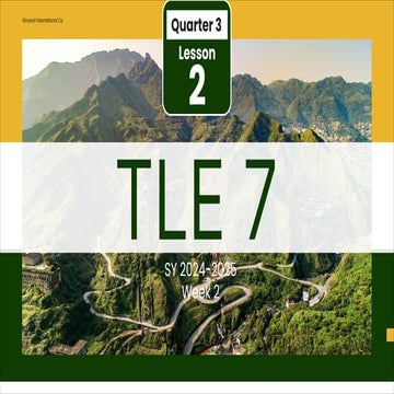 Q3 TLE 7 (Lesson 2) Week 2.pdf for student | PDF
