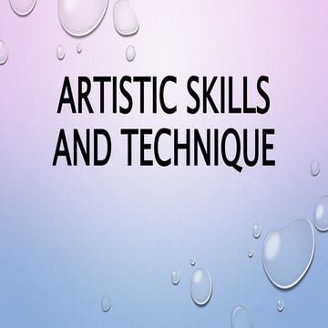 Contemporary arts techniques and performance practices | PPTX