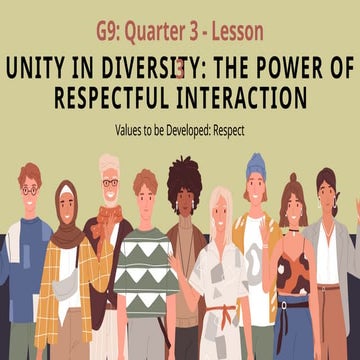 Q3 W3 L3 VAL ED WITH CLE 9 - UNITY IN DIVERSITY - THE POWER OF ...