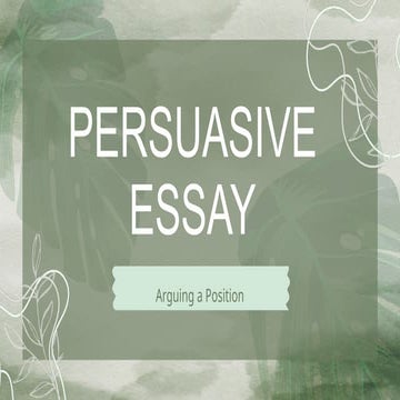 Writing Persuasive essay.pptx for Grade 6 | PPTX