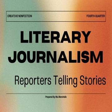 -Literary-Journalism in the field of CNF | PDF