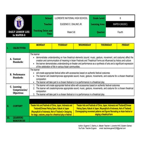 DLL_MAPEH 6_Q3_W7.docxlessonplaninmapeh. | DOCX