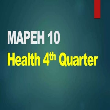 Quarter four-Lesson One-Health 10 2023-2024 | PPT
