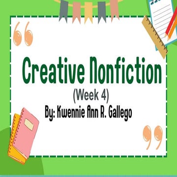 Q4-LESSON 5 in Creative Non-Fiction (quiz) | PPTX