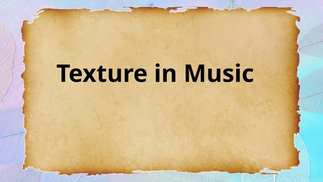 Q4 wk2-music-texture (1) | PPT