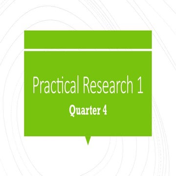 Practical Research 1- quarter 4- MELC 1-k12 | PPTX