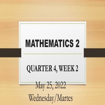 Mathematics Grade Two Quarter Four Week 2 | PPTX