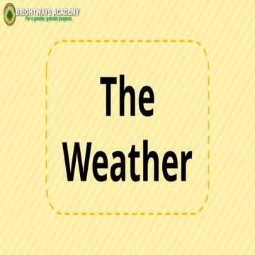 lesson for Kinds of Weather.pptx presentation | PPTX