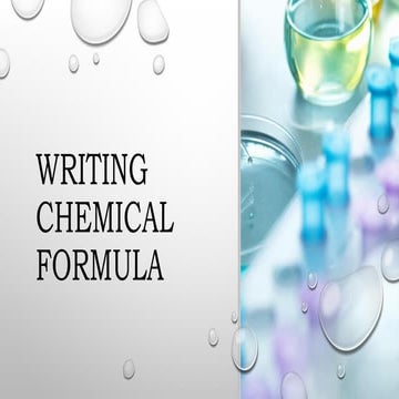 How to write a chemical formula | PPTX