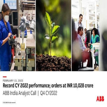 q42022analystcallpresentation NEW ABB PPT | PDF