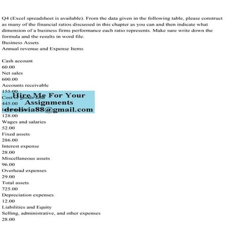 Q4 (Excel spreadsheet is available). From the data given in the fo.pdf ...