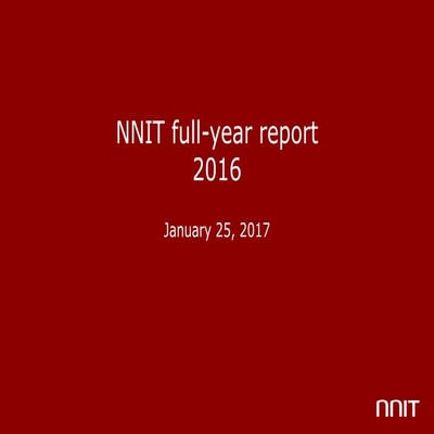 NNIT full-year report 2016 | PPT