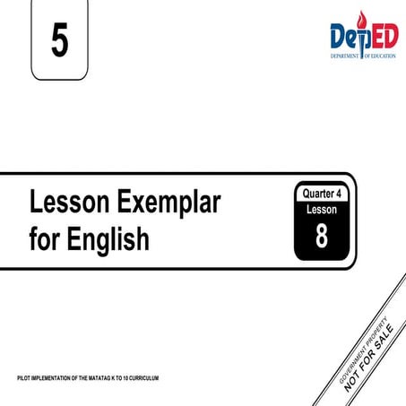 English 5 for Matatag Curriculum in Education for learners | PDF