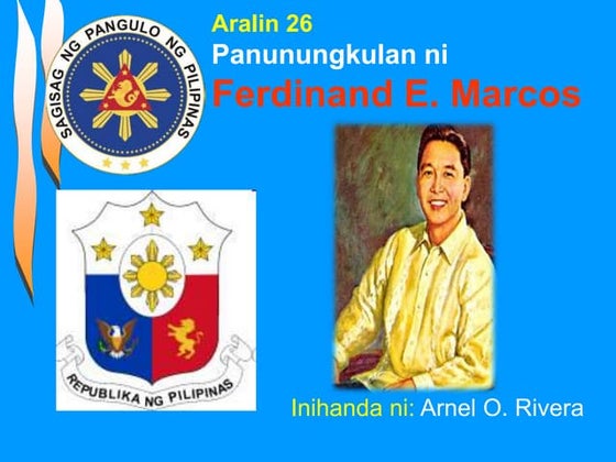 Ang pamamahala ni ferdinand marcos | PPTX