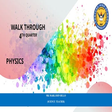 SCIENCE 9 QUARTER FOUR PROJECTILE MOTION | PPTX