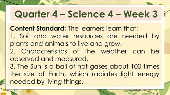 Q4 - Science 2 - Lesson 3 - Weather (Kinds of Weather).pptx | Weather ...