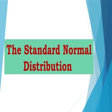 Converting normal to standard normal distribution and vice versa ppt | PPTX