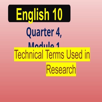 Technical terms used in research | PPTX