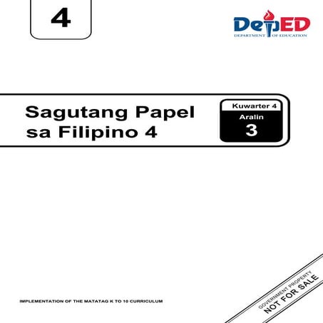 Q4_WS_Filipino 4_Lesson 3_Week 3.Filipinopdf | PDF