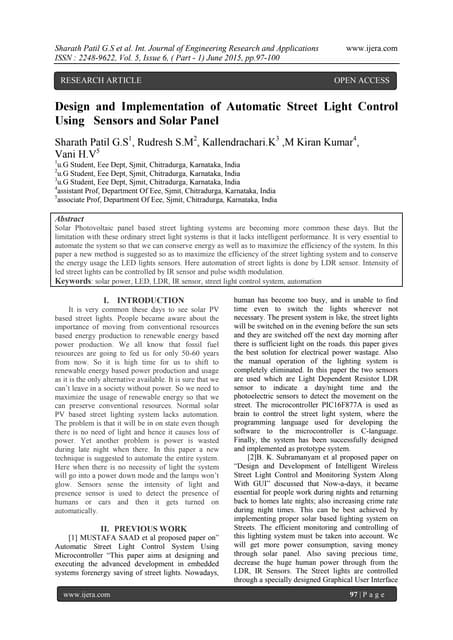 Smart street lighting system | PPTX