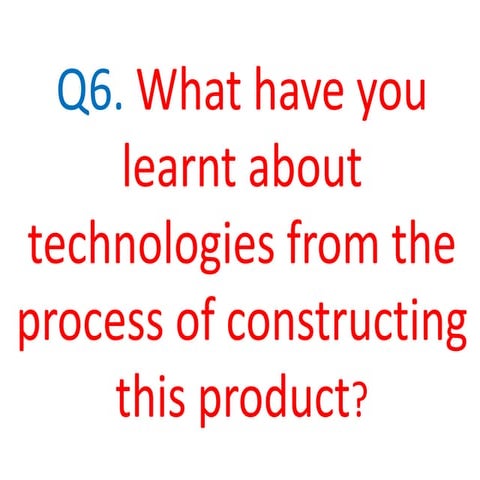 Question 6 | PPT