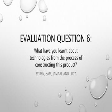 Evaluation Q6 | PPTX