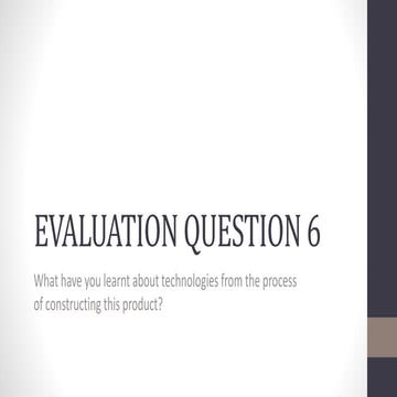 Evaluation Q6 | PPT