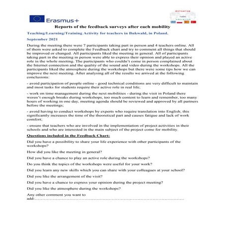 EVALUATION REPORT 'HAPPY MATHS' | DOCX