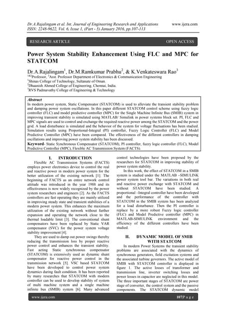 Voltage profile Improvement Using Static Synchronous Compensator STATCOM | PDF | Radio Control ...