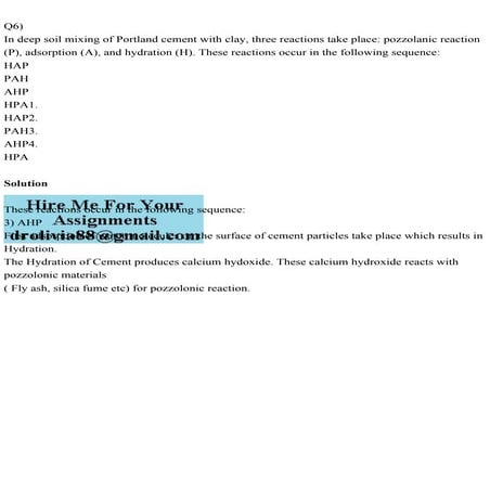 Q6)In deep soil mixing of Portland cement with clay, three reactio.pdf