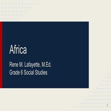 Africa Grade 6 Social Studies | PPTX