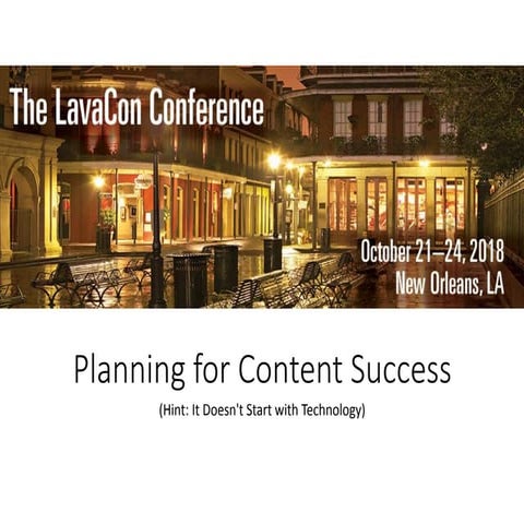 Amber Swope - Planning for Content Success | PPT